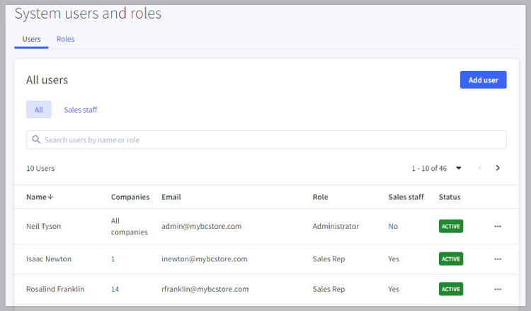B2B Edition User Roles and Permissions